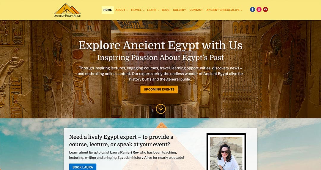 Website look & feel refresh: Ancient Egypt Alive - Your Web Department
