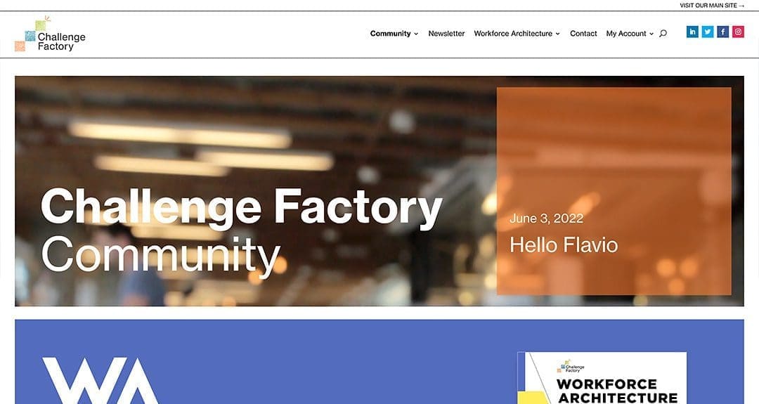 New website: Challenge Factory Community - Your Web Department